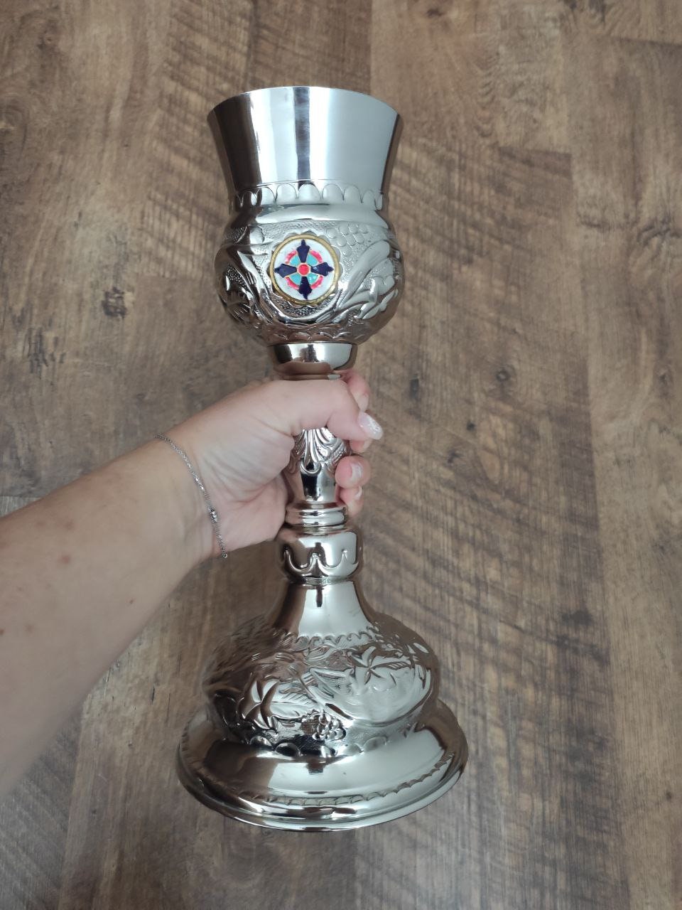 Orthodox Eucharistic Set, Silver or Gold Plated Brass Cup 0.25L, Holy ...