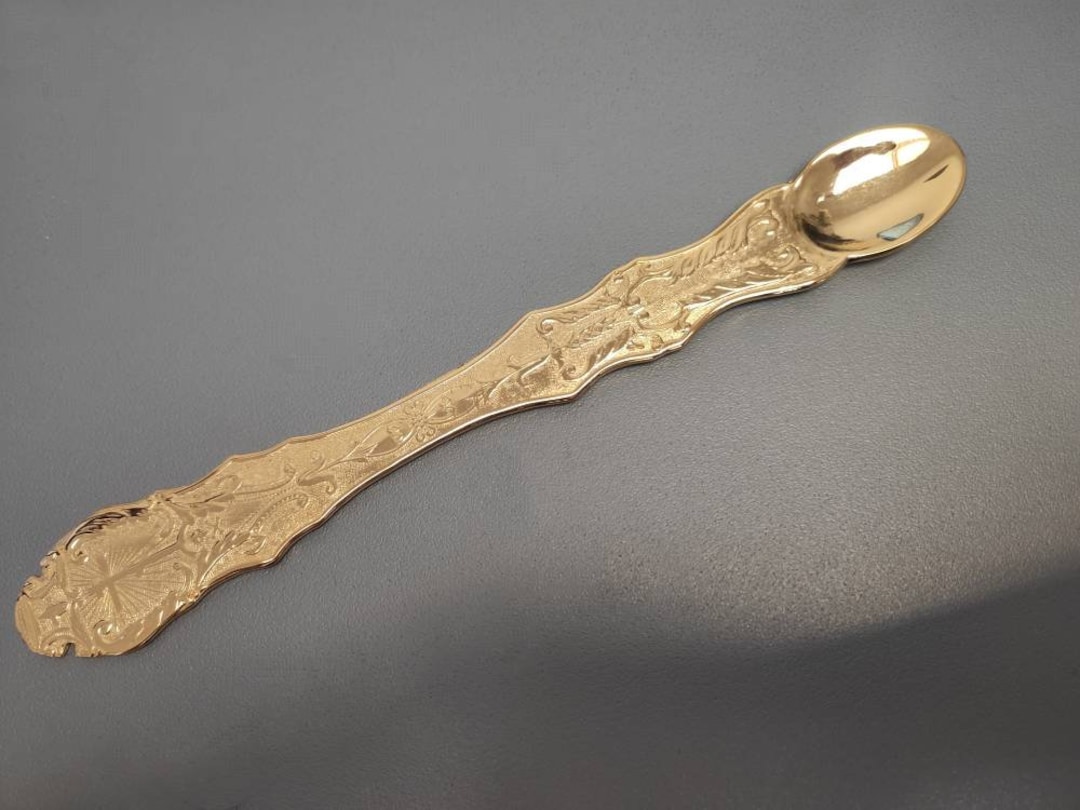 Golden Plated Brass Eucharistic Spoon: Orthodox Liturgical Communion ...