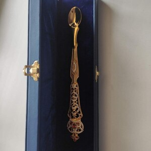 Eucharistic Spoon in Gift Box, Litugical Golden Plated Brass Spoon ...