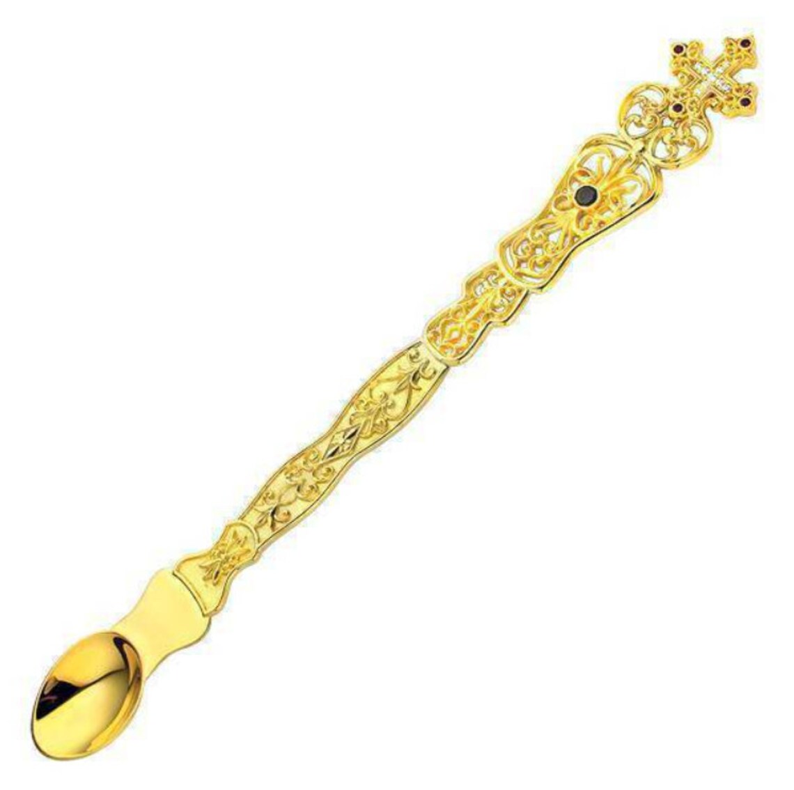 Eucharistic Spoon Litugical Golden Plated Brass Spoon - Etsy