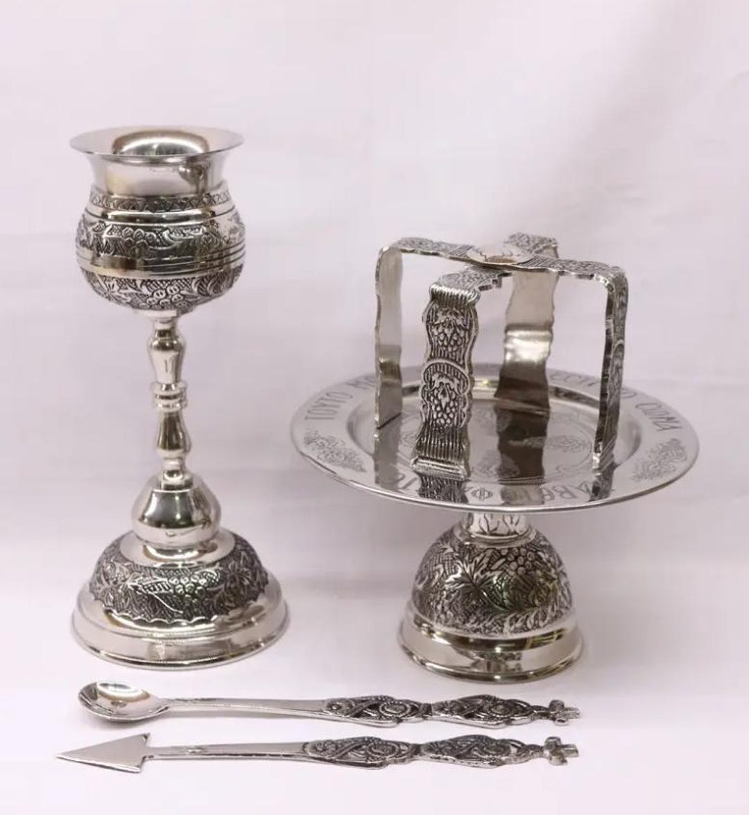 Orthodox Eucharistic Set, Silver Plated Nickel Cup 0.1L, Holy Communion ...