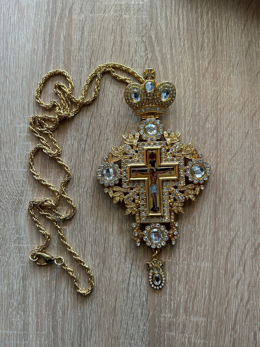 Orthodox Priest Cross, Brass Crusifis of Jesus Christ, Pendant Pectoral ...
