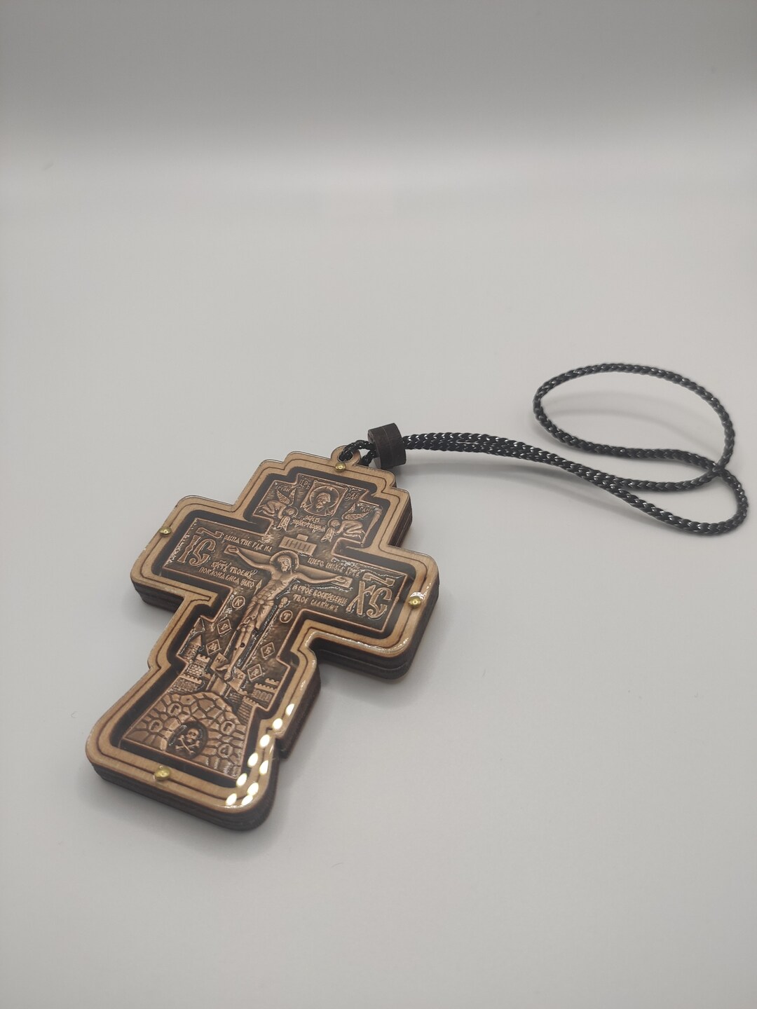 Plexiglass Reliquary Cross Pendant: Car Rearview Mirror Decor - Etsy