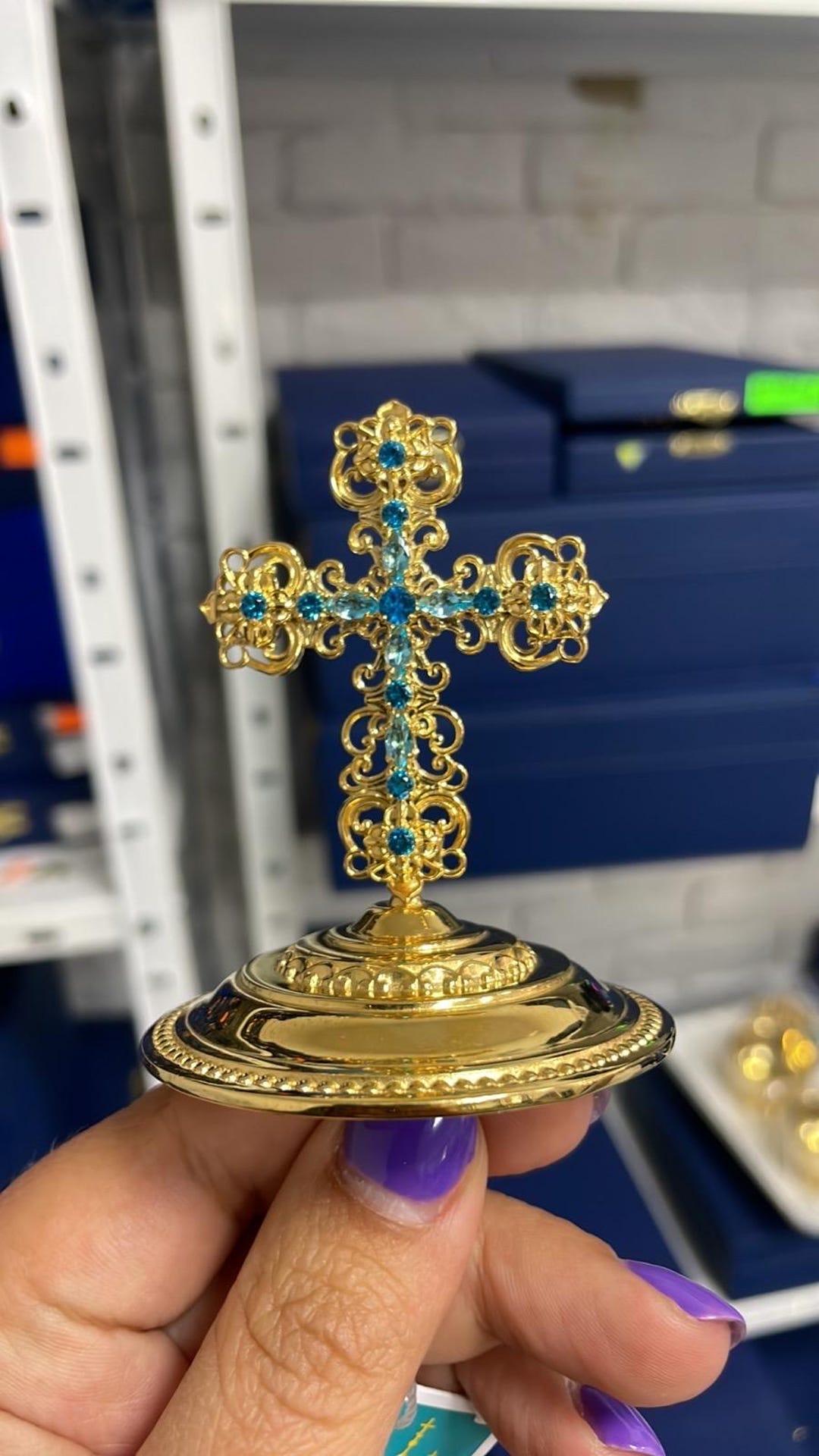 Brass Miter Cross With Gilded Inserts for Bishop's Mitra - Etsy