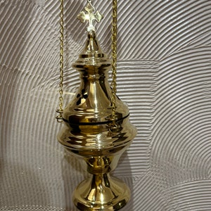 Handmade Gold Church Incense Burner: Liturgical Censer With Chains - Etsy
