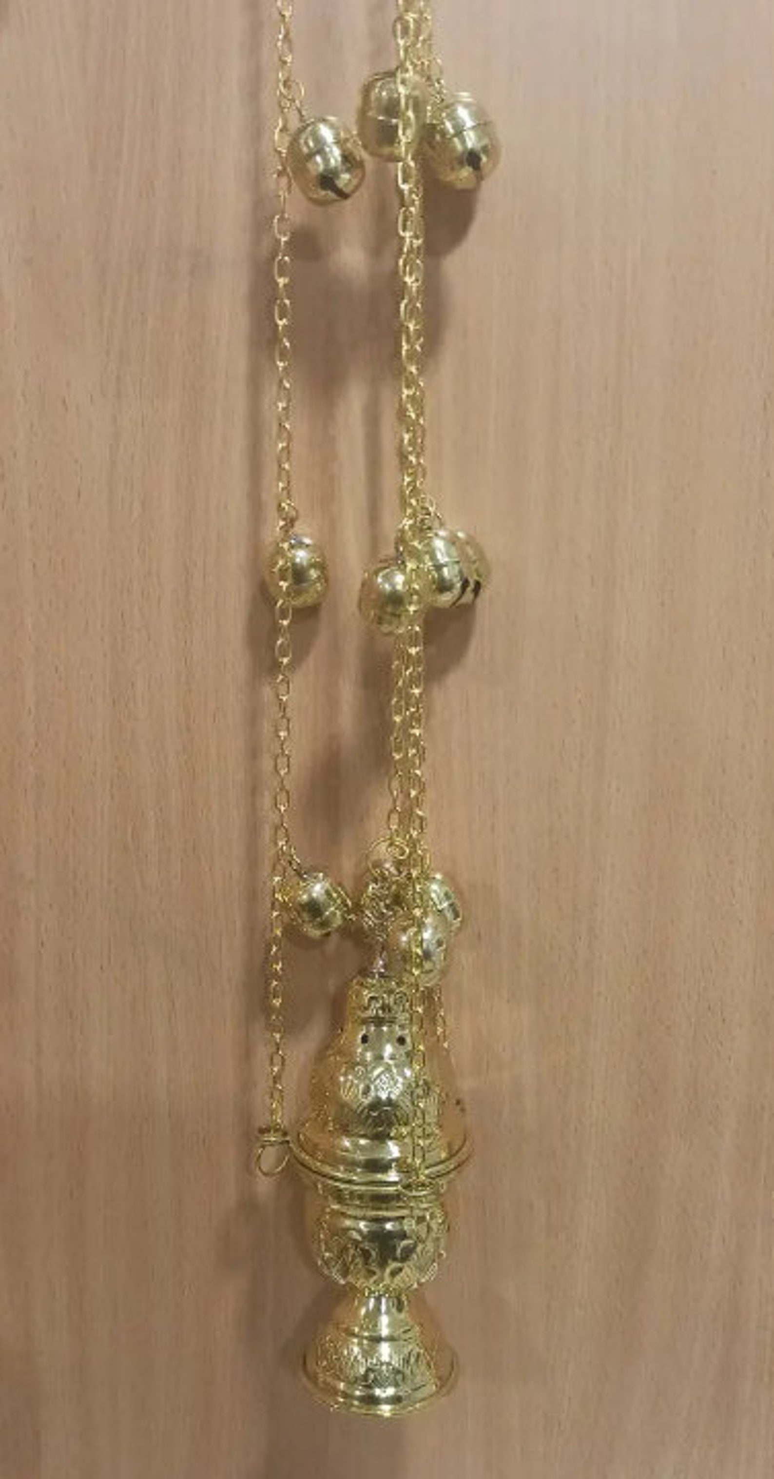 Gold Censer, Church Incense Burner With Chain Greek Style, Vessels for ...