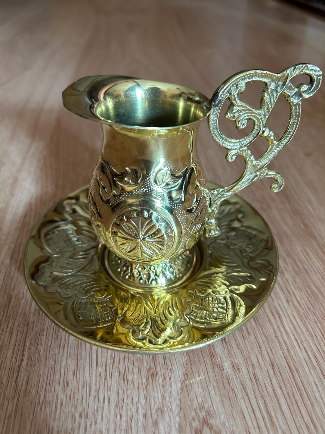 Bowl for Holy Water, Holy Water Cup, Bucket With Plate Gold-silver ...