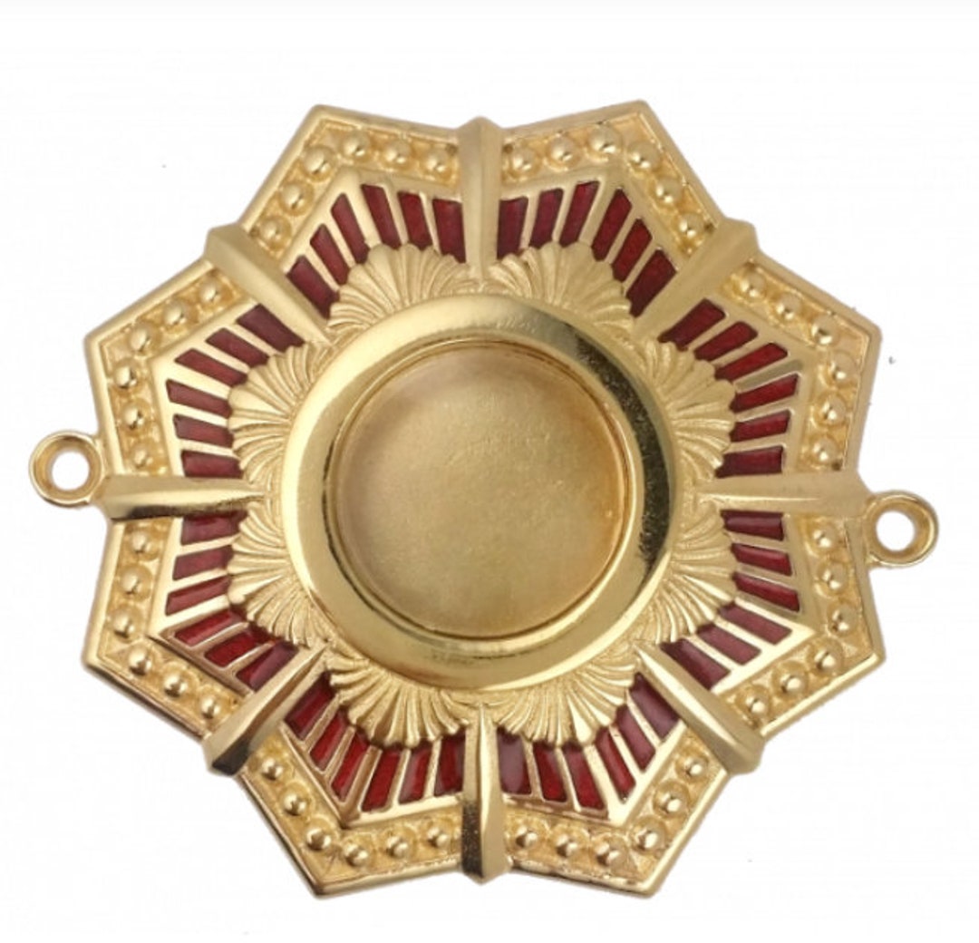 Reliquary, Small Cross for Holy Relics Saver in Brass, Icons Reliruary ...