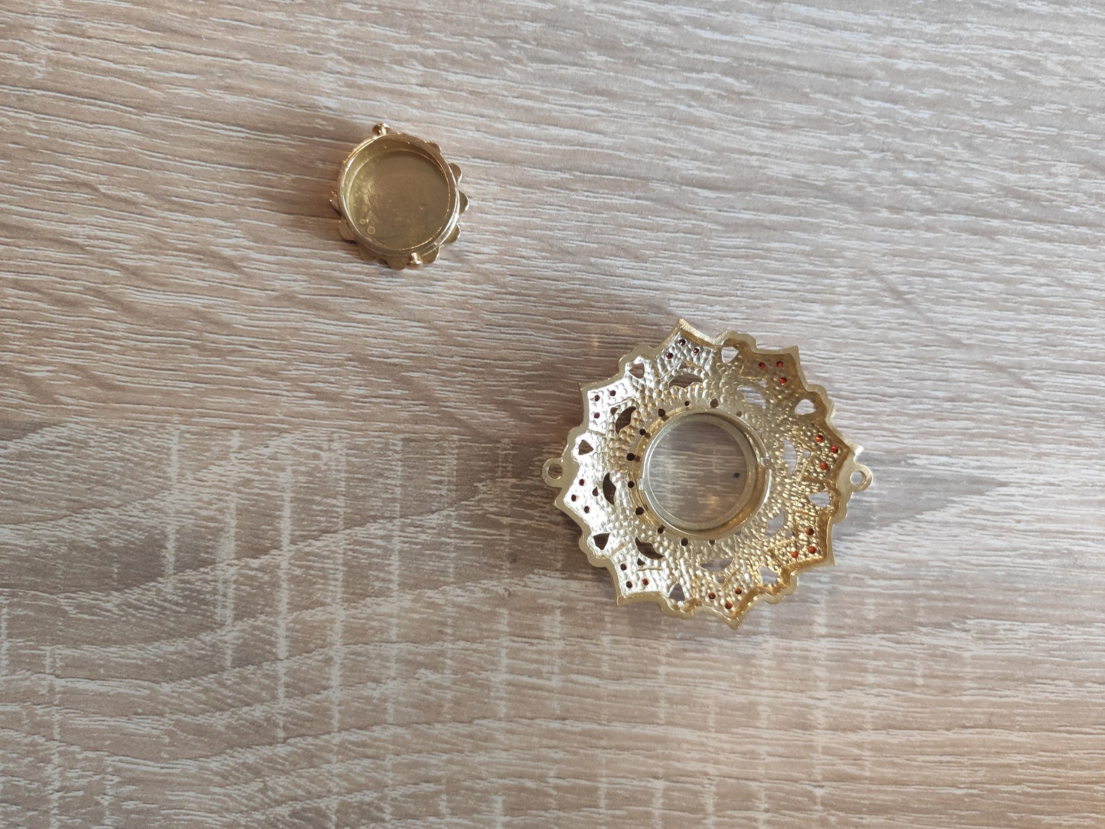 Reliquary, Small Cross for Holy Relics Saver in Brass, Icons Reliruary ...