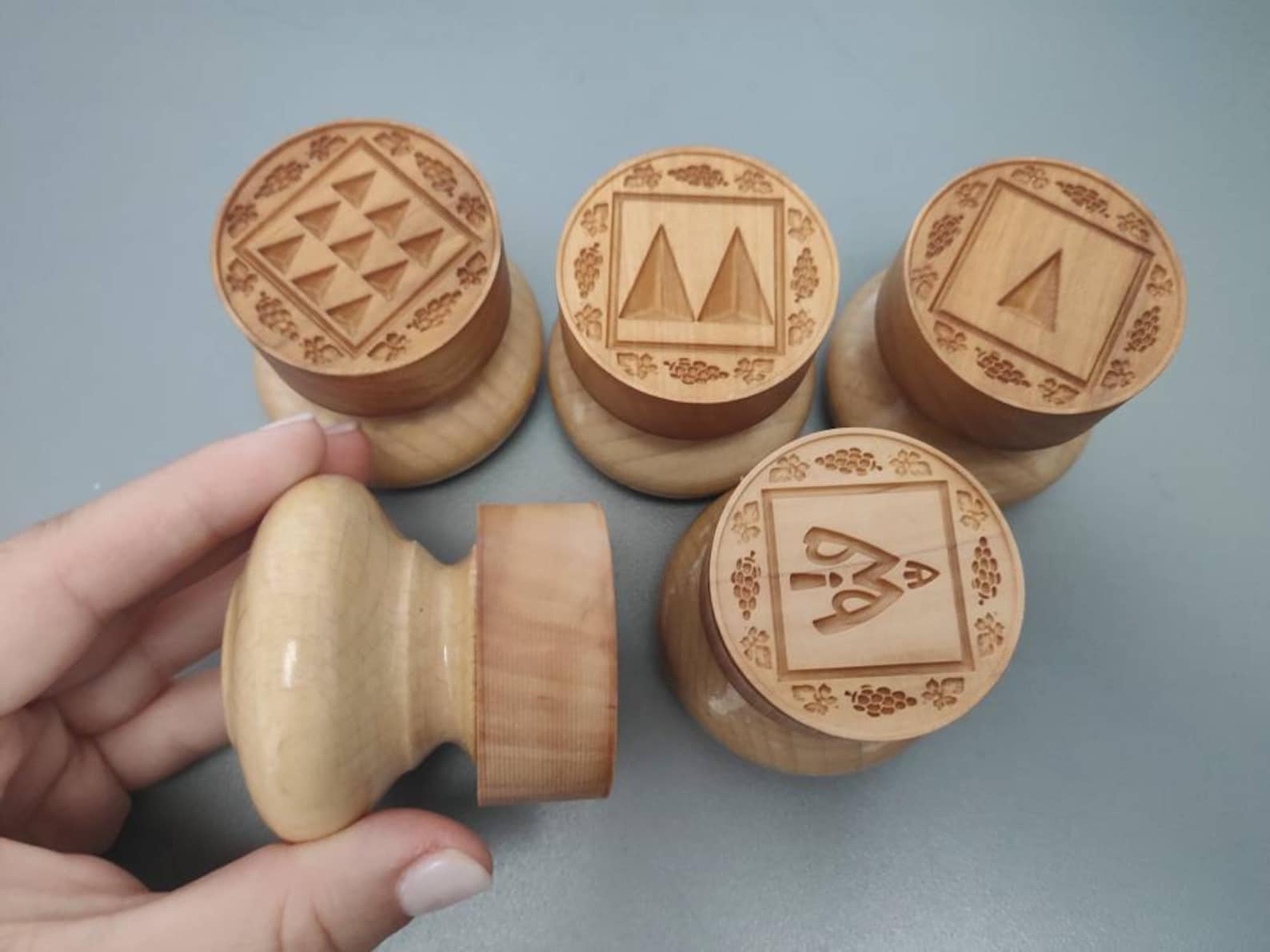 Set of 5 Prosphora Stamps, 48 Mm Size Orthodox Church Prosphora Stamp ...