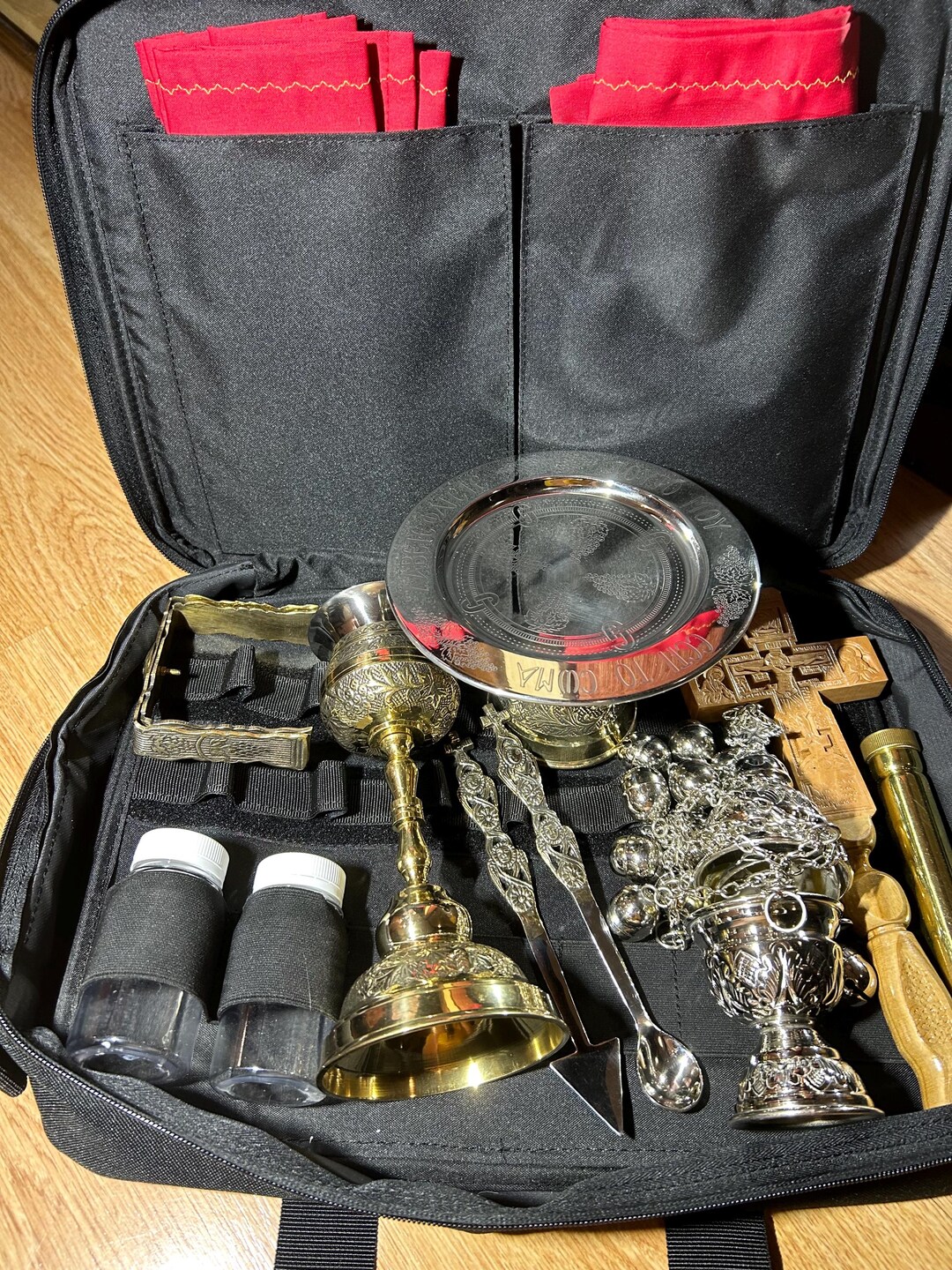 Travel Communion Set in Case: Liturgical Eucharistic Kit - Etsy