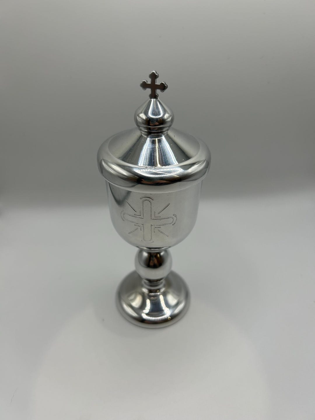 Orthodox Holy Oil Set: Brass Myrrh Cup, Portable Church Vessel (50ml ...
