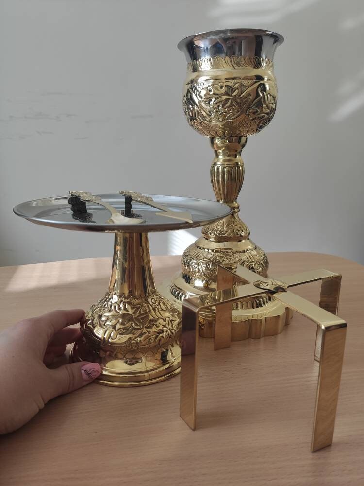 Orthodox Eucharistic Set Brass Cup 500ml Holy Communion Set - Etsy