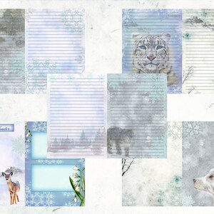 Winter Junk Journal Digital Background Pages - Etsy
