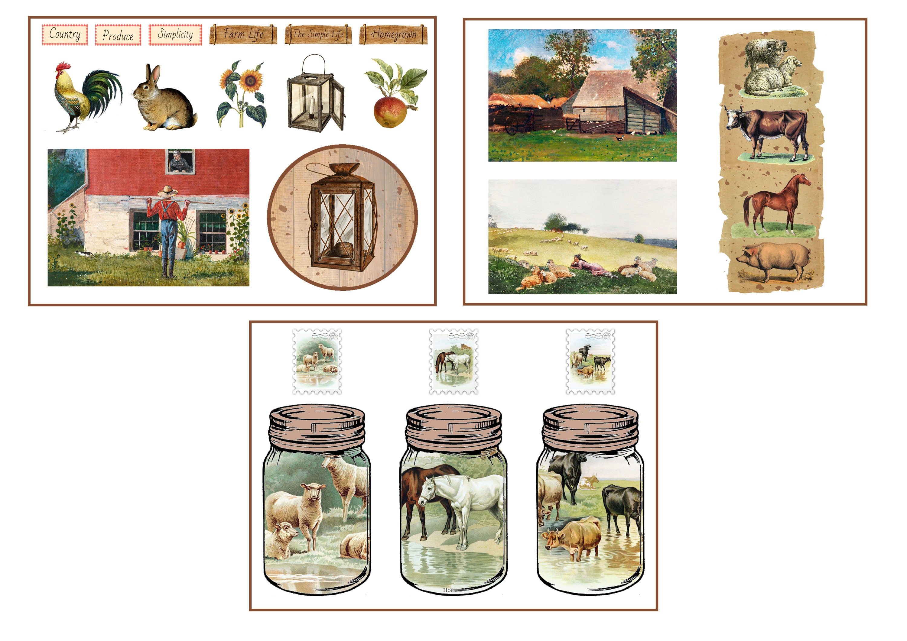 Farm Ephemera Junk Journal Kit - Etsy