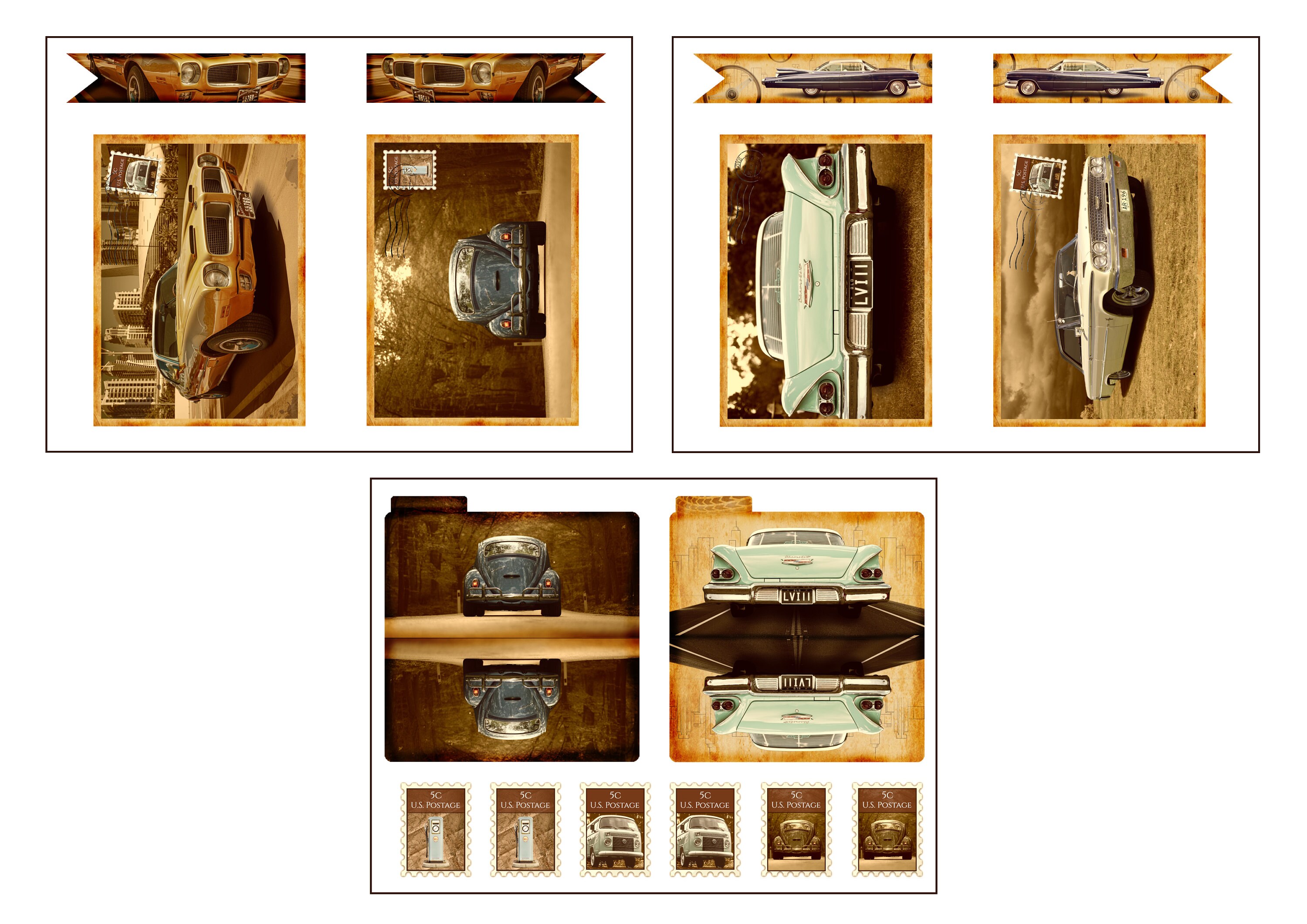 Classic Cars Junk Journal Kit - Etsy