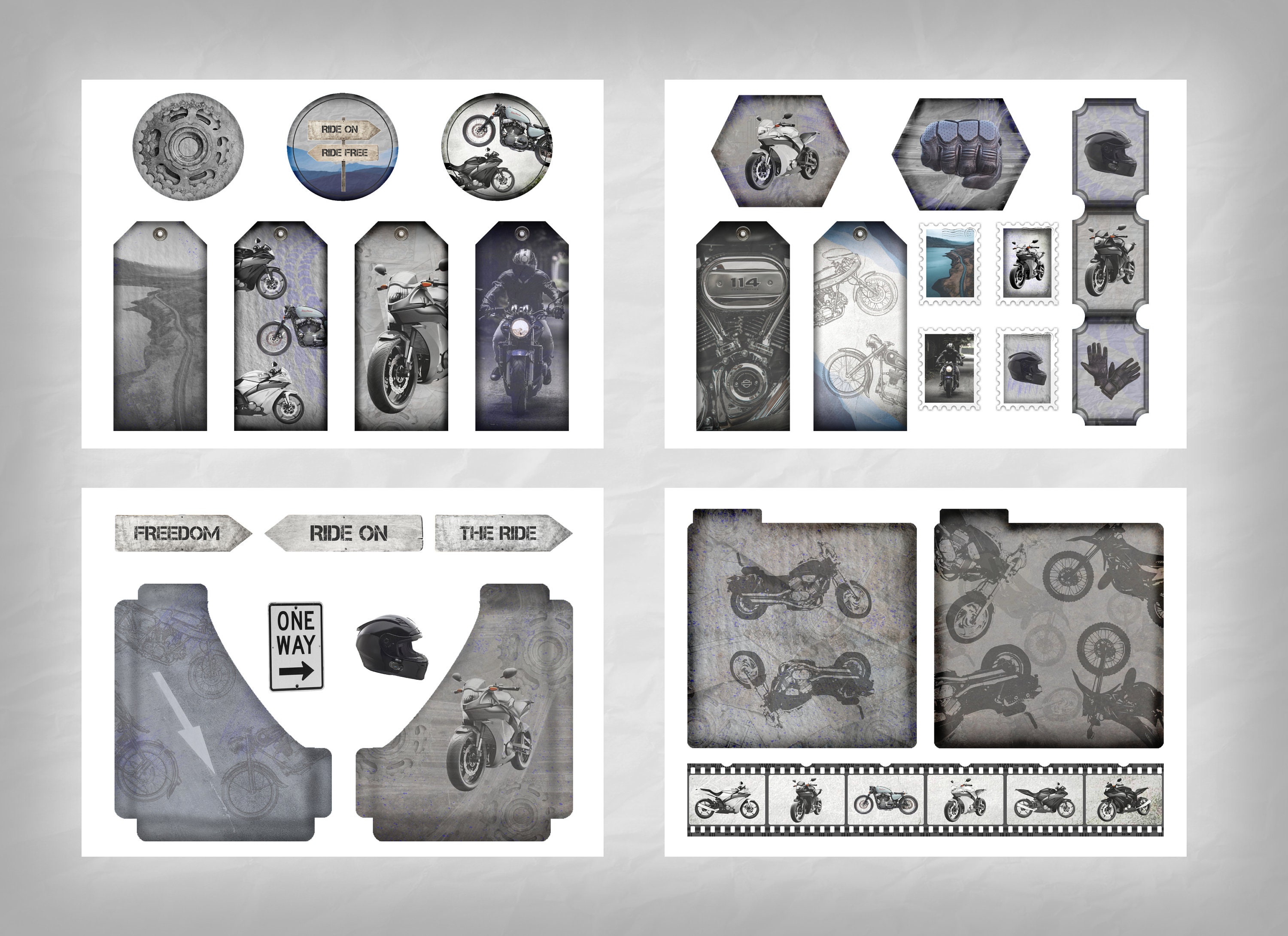 Motorbike Junk Journal Kit - Etsy