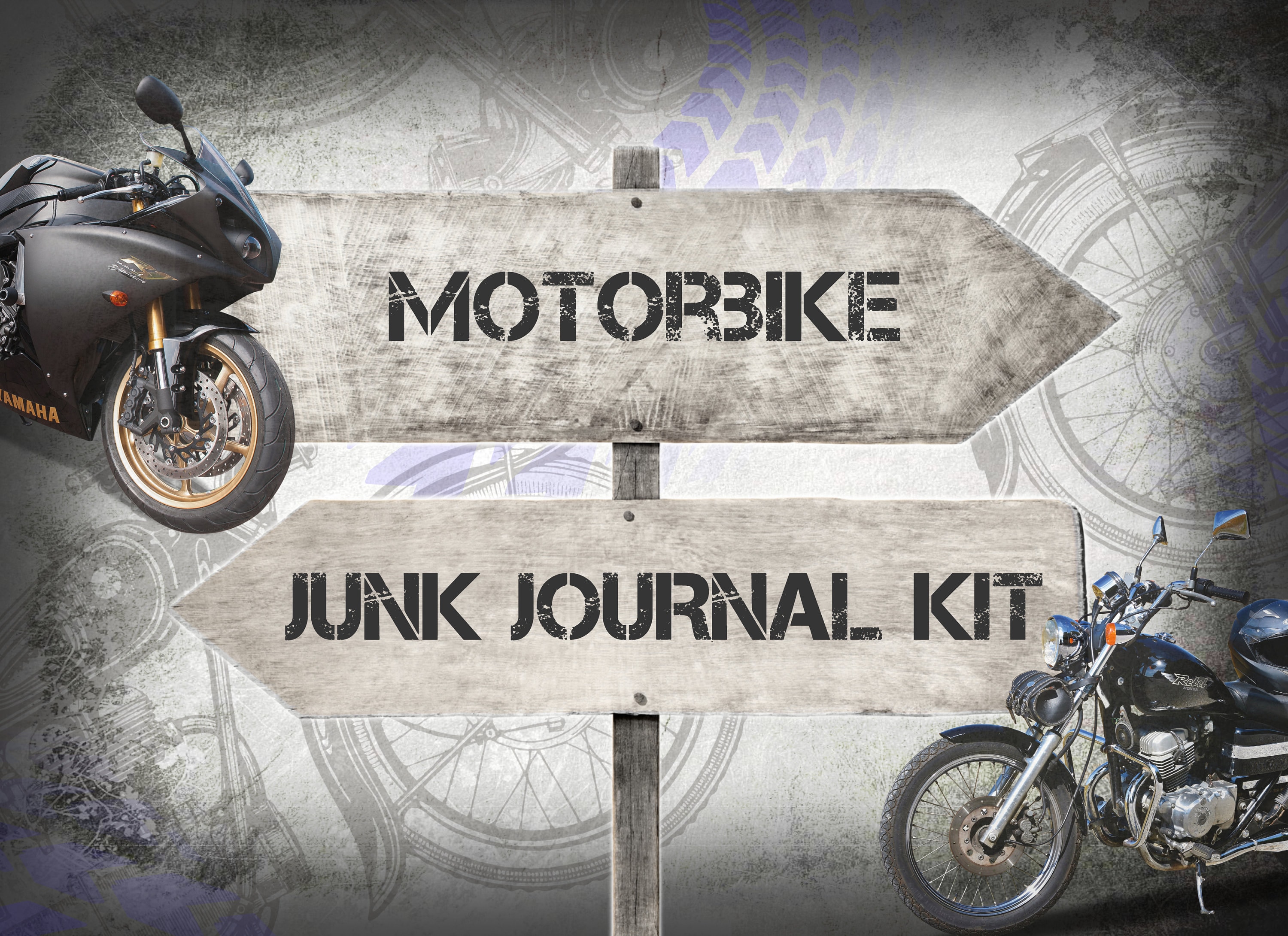 Motorbike Junk Journal Kit - Etsy