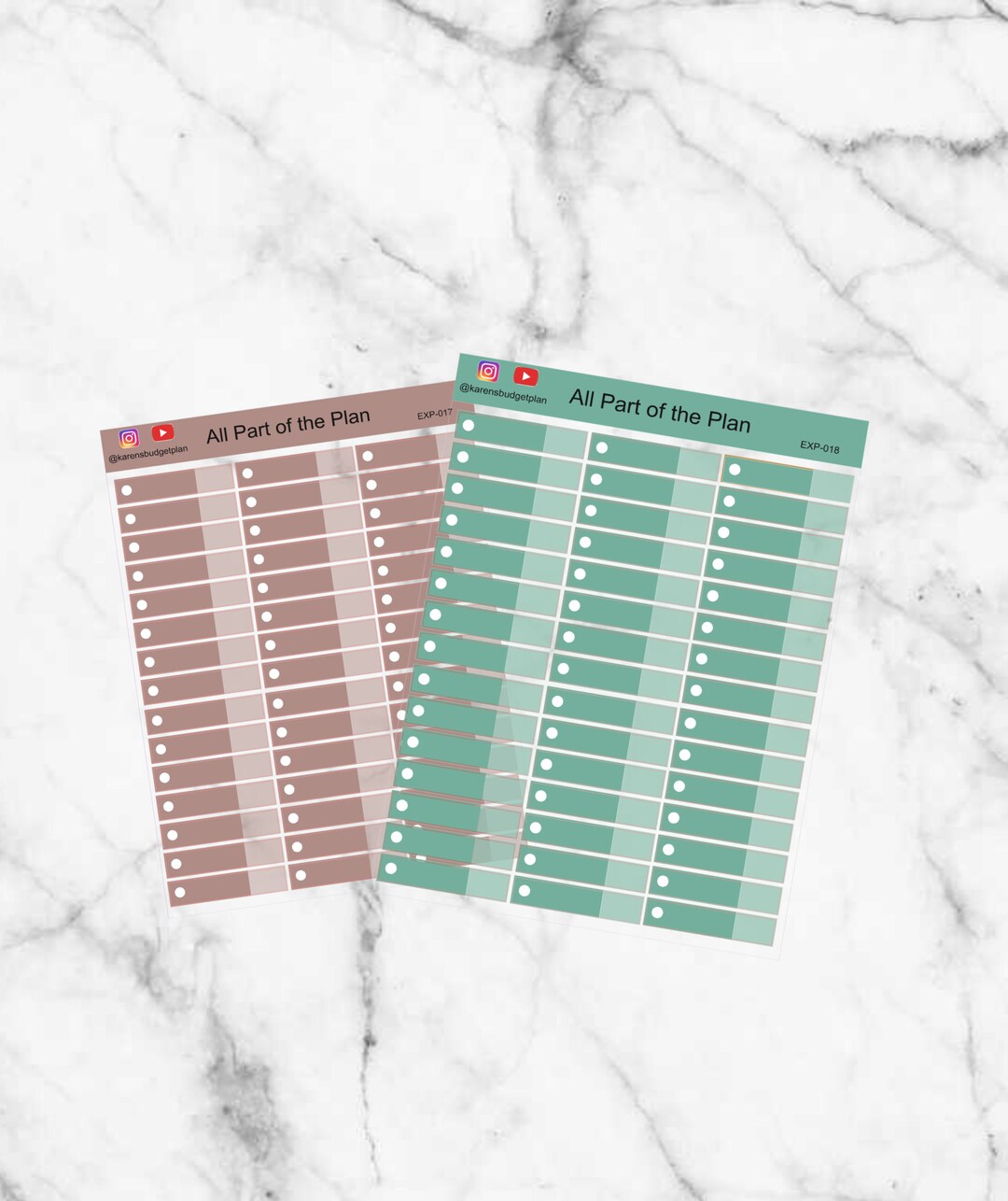 Budget Expense Trackers/ Expense Tracker Stickers/ Budget - Etsy