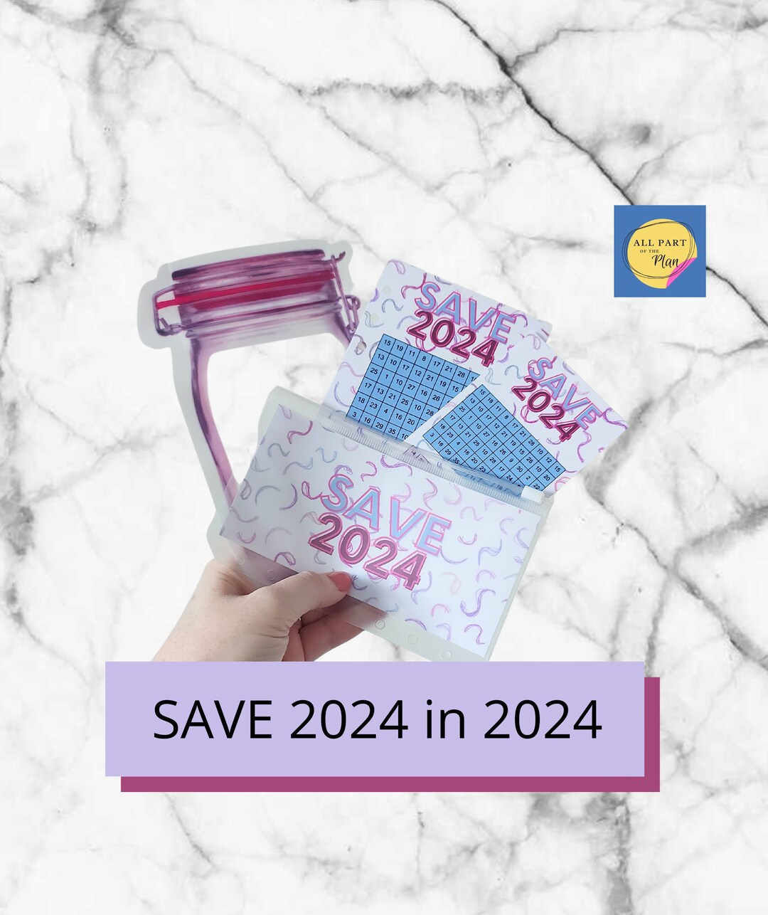 Save 2024 Save the Year 2024 Savings Challenge Budget Goal Zipper Cash ...