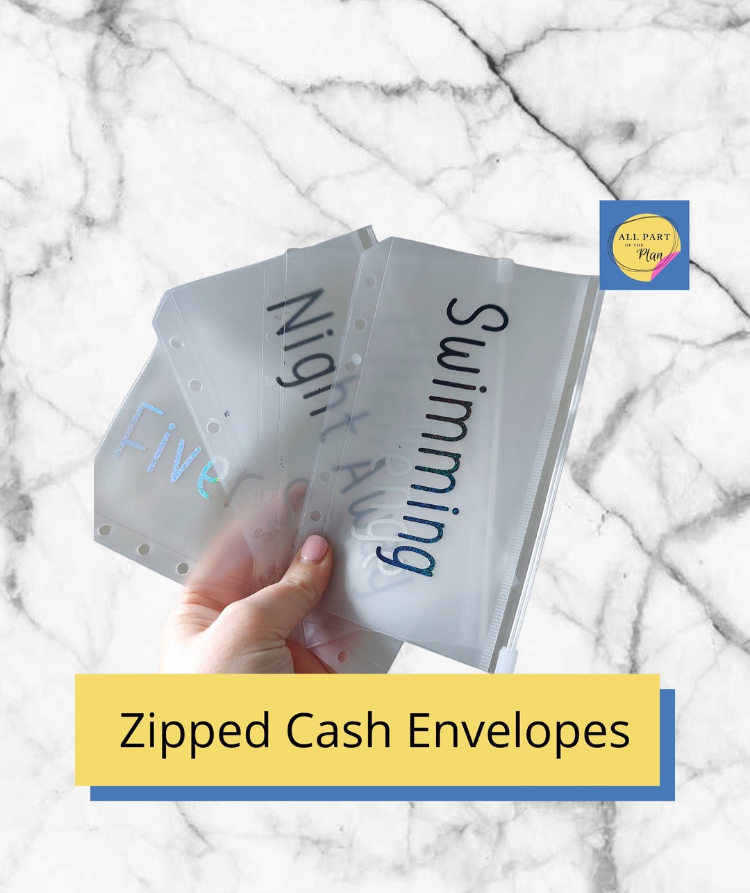 Zipper Pouches, Personalised Budget Cash Wallets for A6 Budget Binders ...