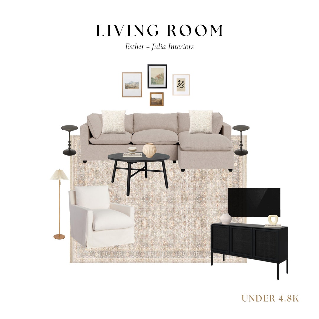 Living Room Interior Decorating | Digital Design Package | Interior ...