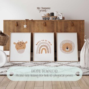 Born to Be Wild Boho Safari Theme Nursery Prints,gender Neutral Decor ...