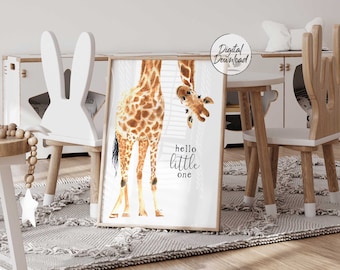 Giraffe Printable Wall Art - Etsy