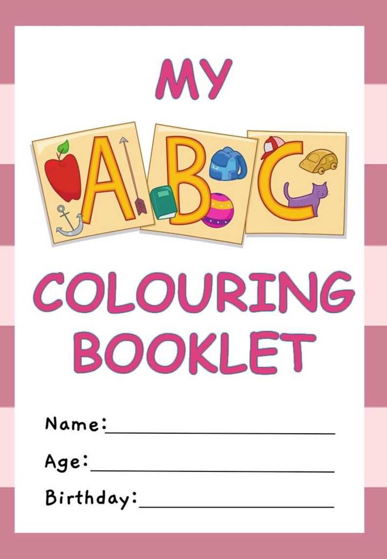 My Alphabet Colouring Book – Digital Download | Educational Colouring ...