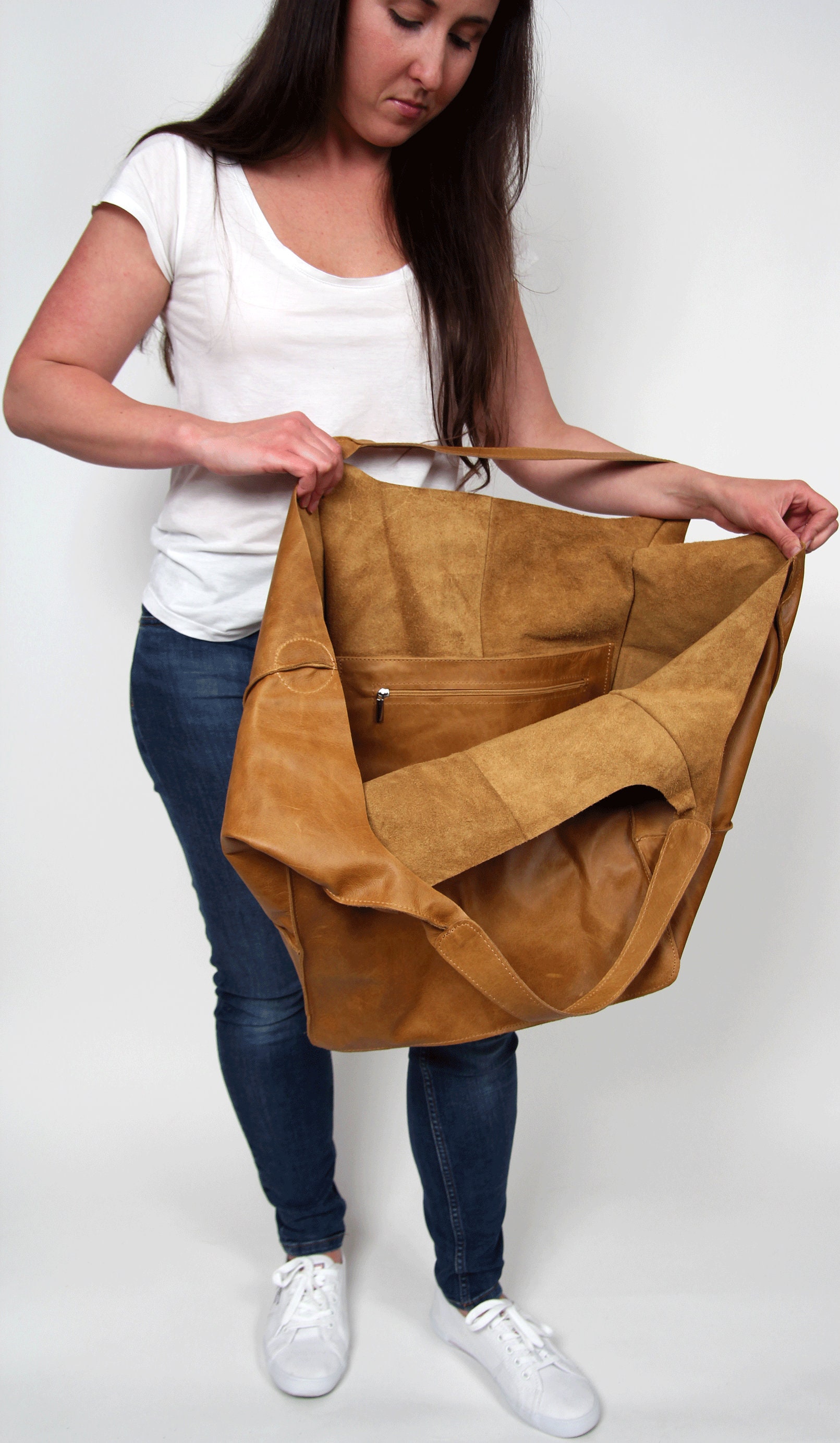 Camel Tote Bag, Tan Leather Bag, Light Brown Tote Bag, Leather Bag ...