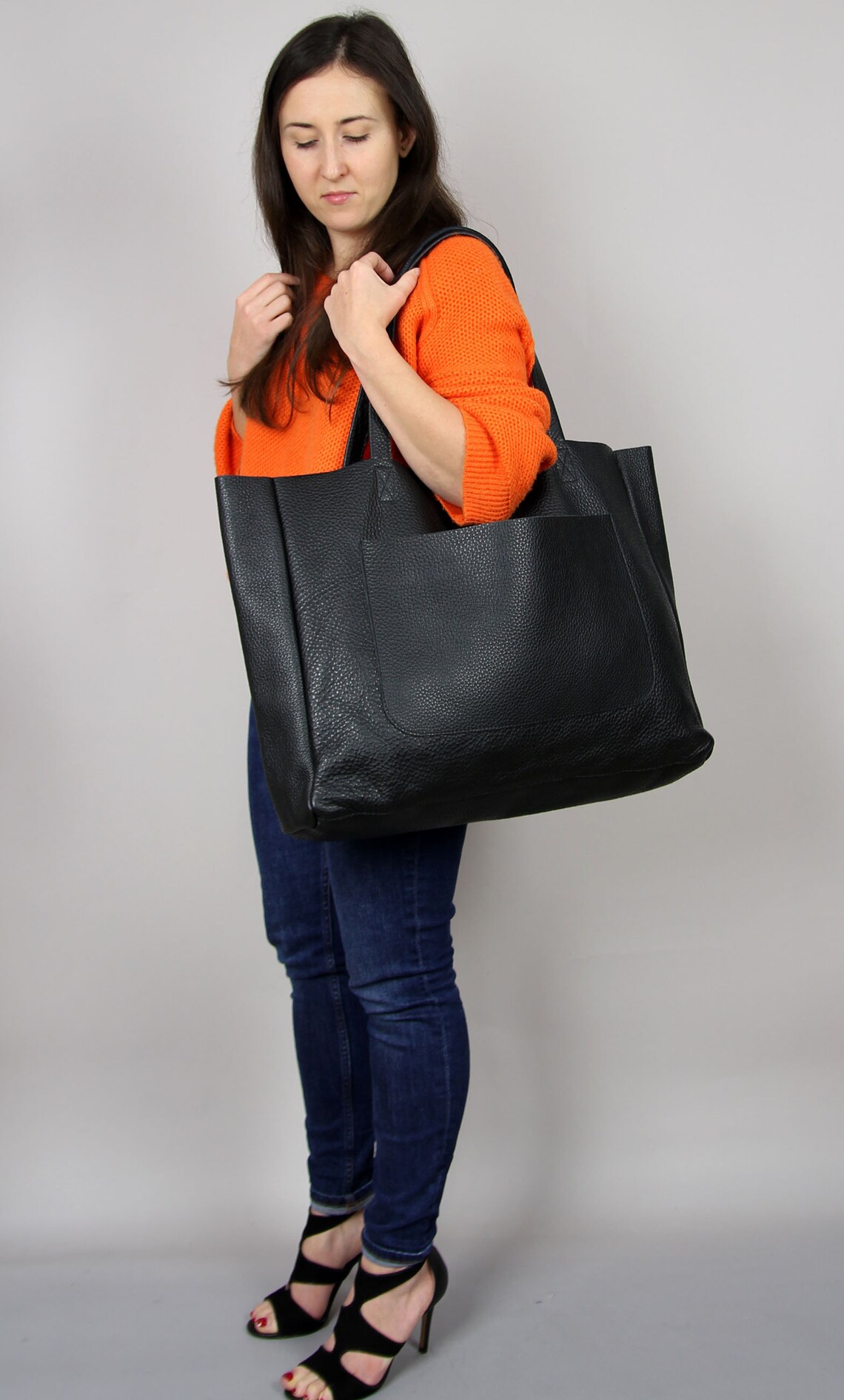 Oversized Tote Bag Leather Tote Bag Large Leather Bag Large - Etsy