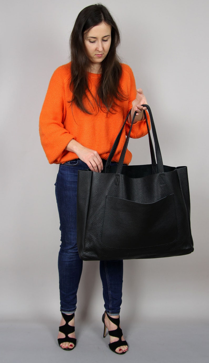 Oversized Tote Bag Leather Tote Bag Large Leather Bag Large - Etsy