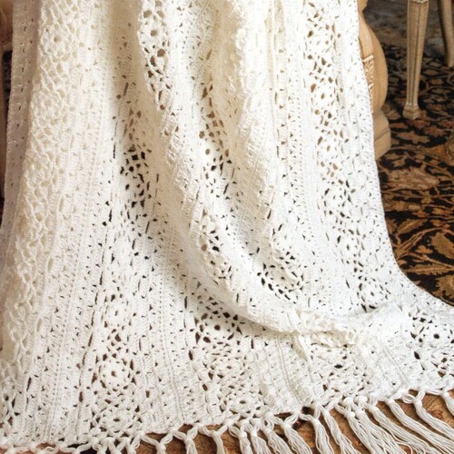 Irish Lace Afghan Crochet Pattern Vintage Lacy Afghan Crochet | Etsy