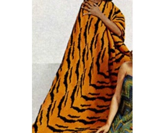 Tiger Print Afghan Knitting Pattern Pdf Instant Download - Etsy