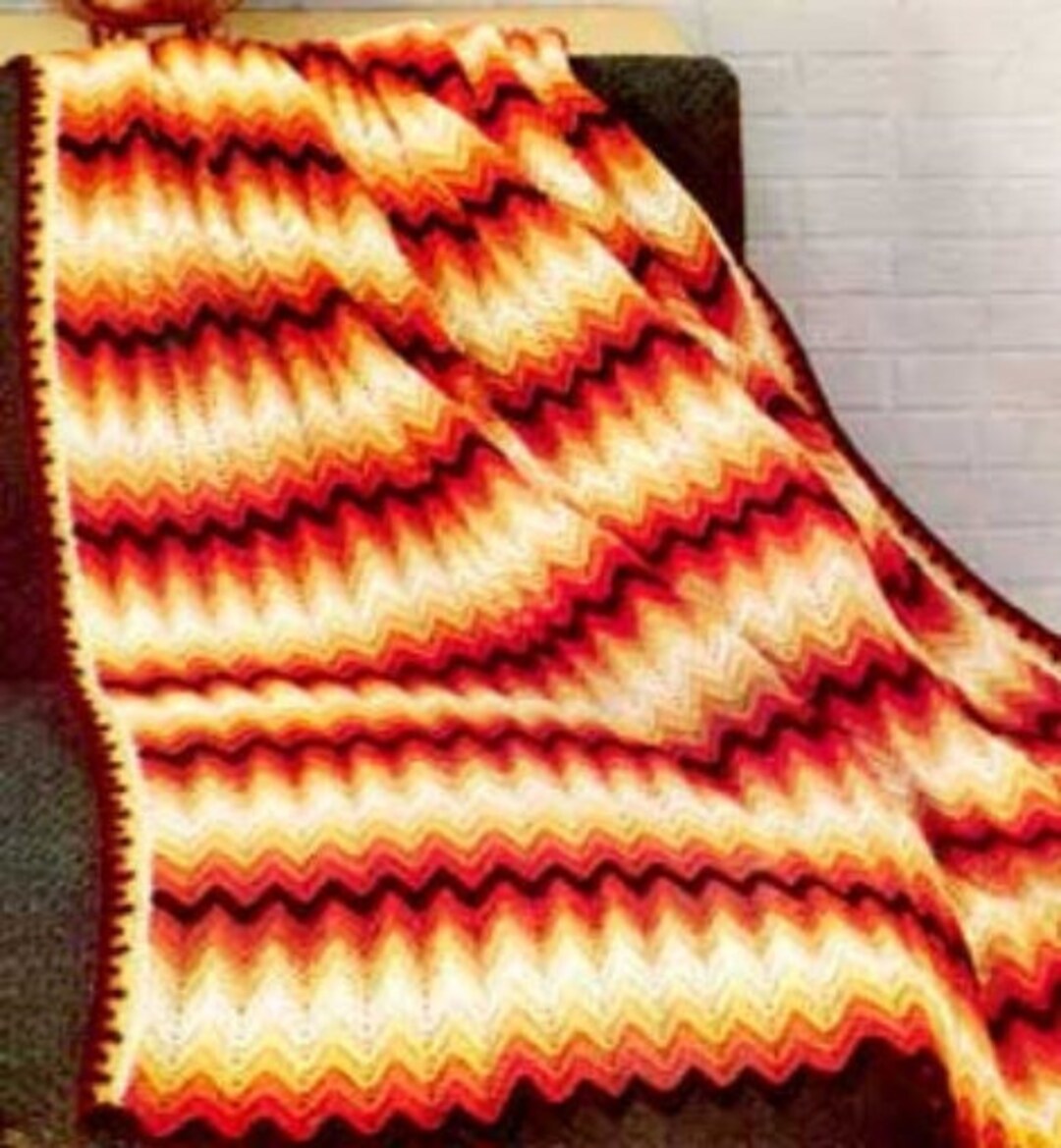 Wavy Ripple Afghan Crochet Pattern Ripple Wavy Afghan Crochet Pattern ...