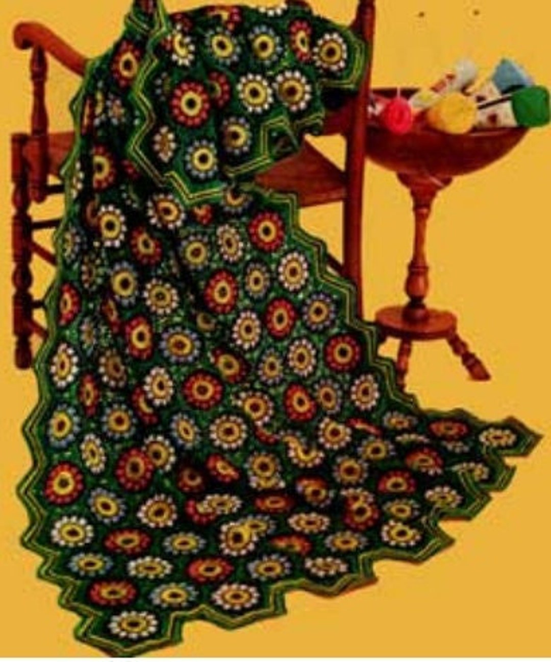 Flower Garden Afghan Crochet Pattern Rows of Flowers Afghan Crochet ...