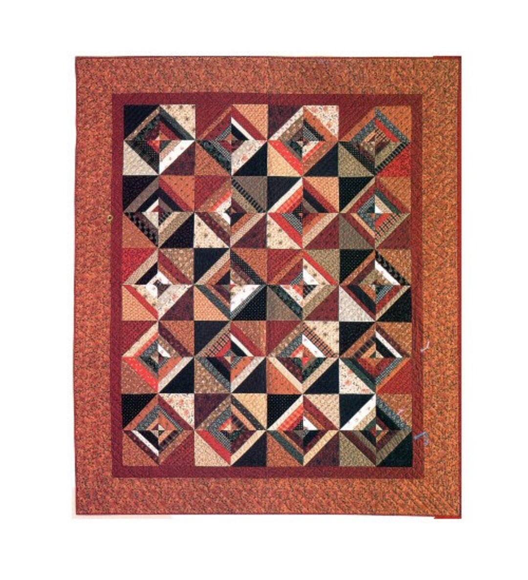 Primitive Folk Art Quilt Pattern Rustic Comforter Quilting Pattern ...