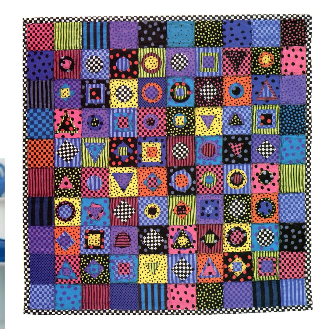 Primitive Folk Art Quilt Pattern Primitive Bedspread Quilting Pattern ...