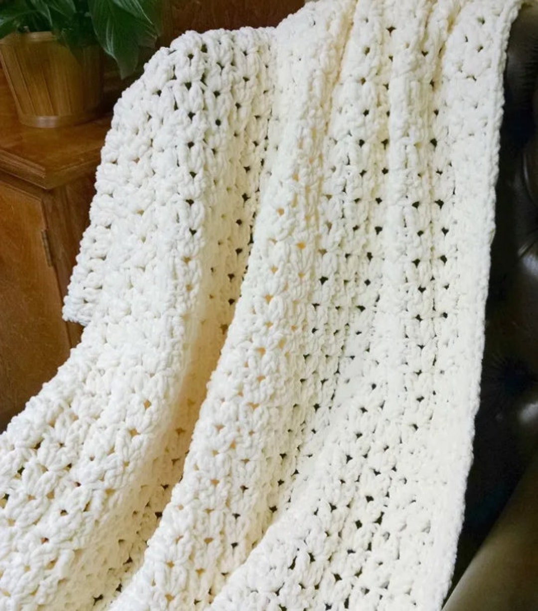 Bulky Warm Afghan Crochet Pattern Chunky Afghan Crochet Pattern PDF ...