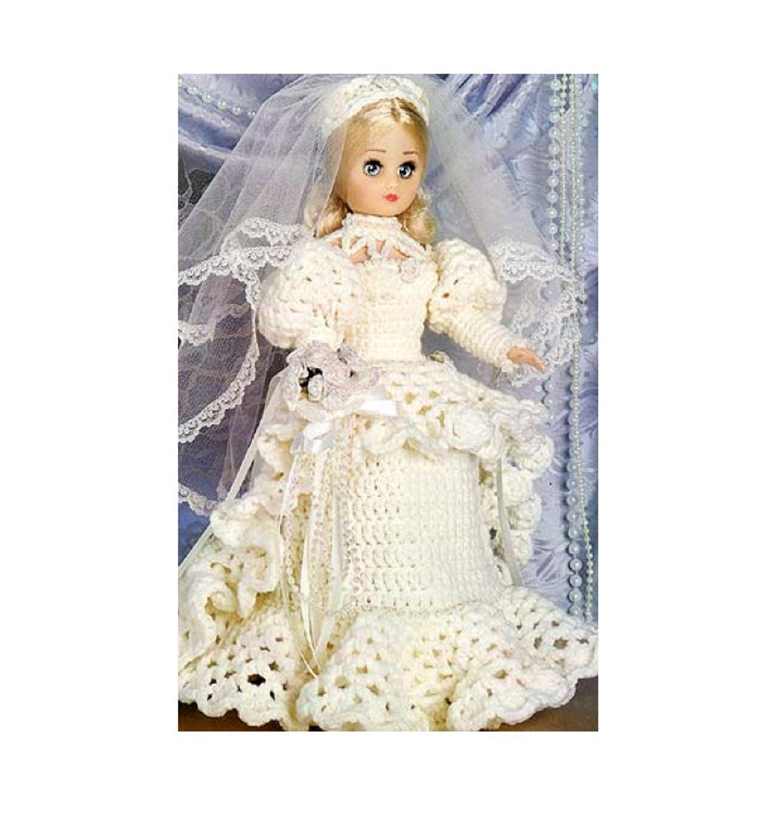 Wedding Bride Doll Dress Crochet Pattern Bridal Gown Crochet Pattern ...