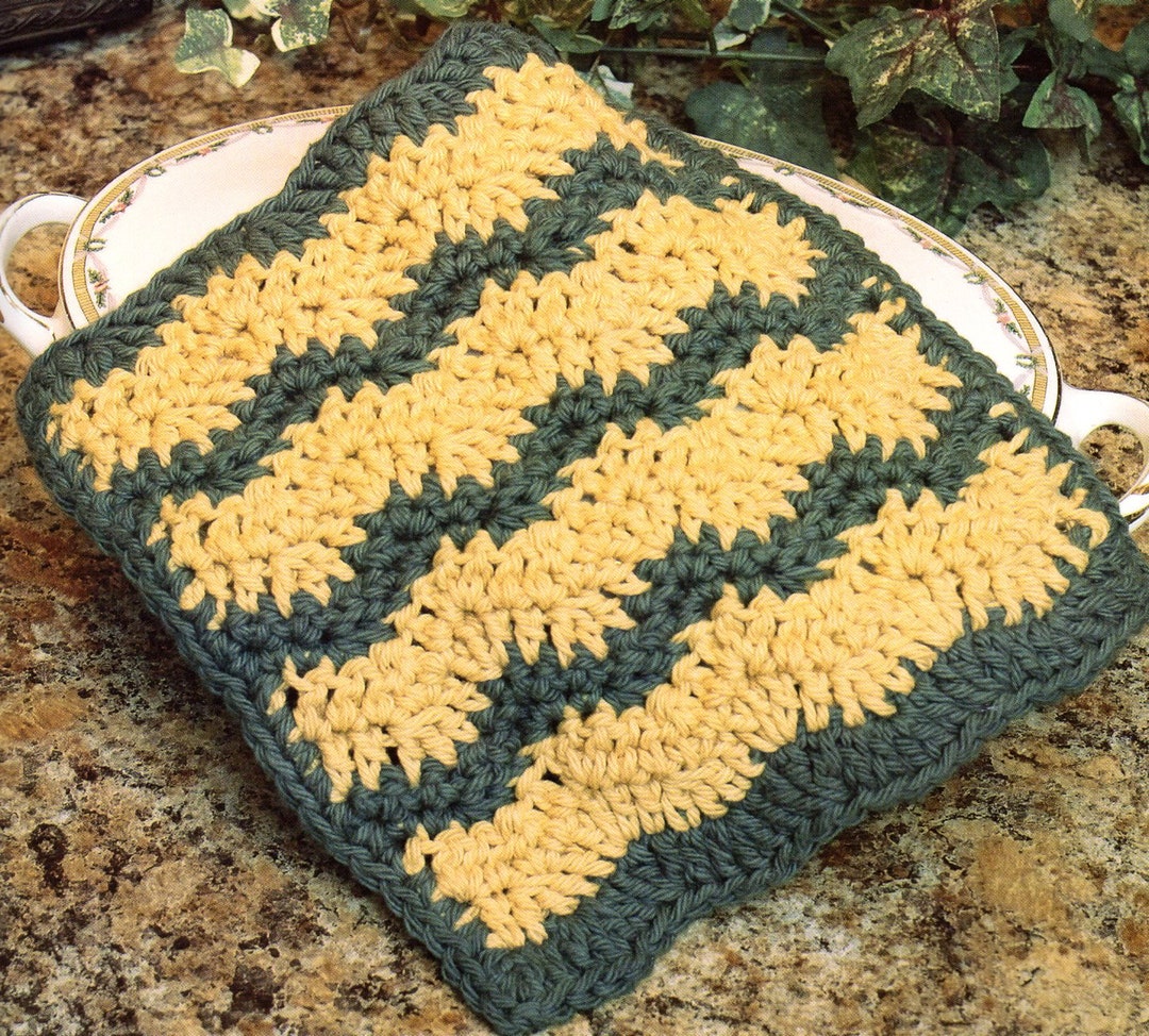 Ripple Pot Holder Trivet Crochet Pattern Wavy Hot Pad Crochet Pattern ...