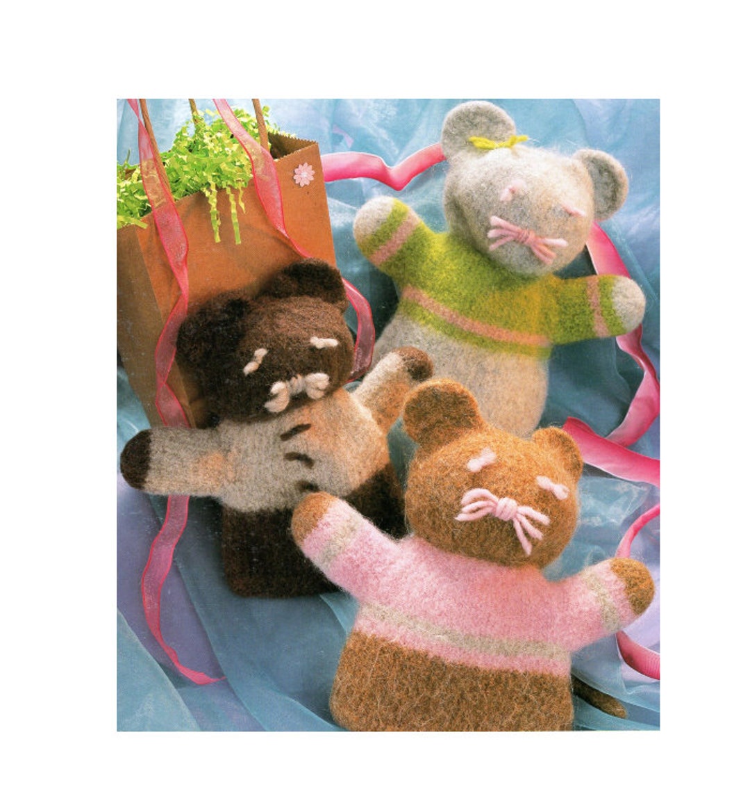 Puppet Teddy Bear Knitting Pattern Bear Puppet Toy Knitting Pattern PDF ...