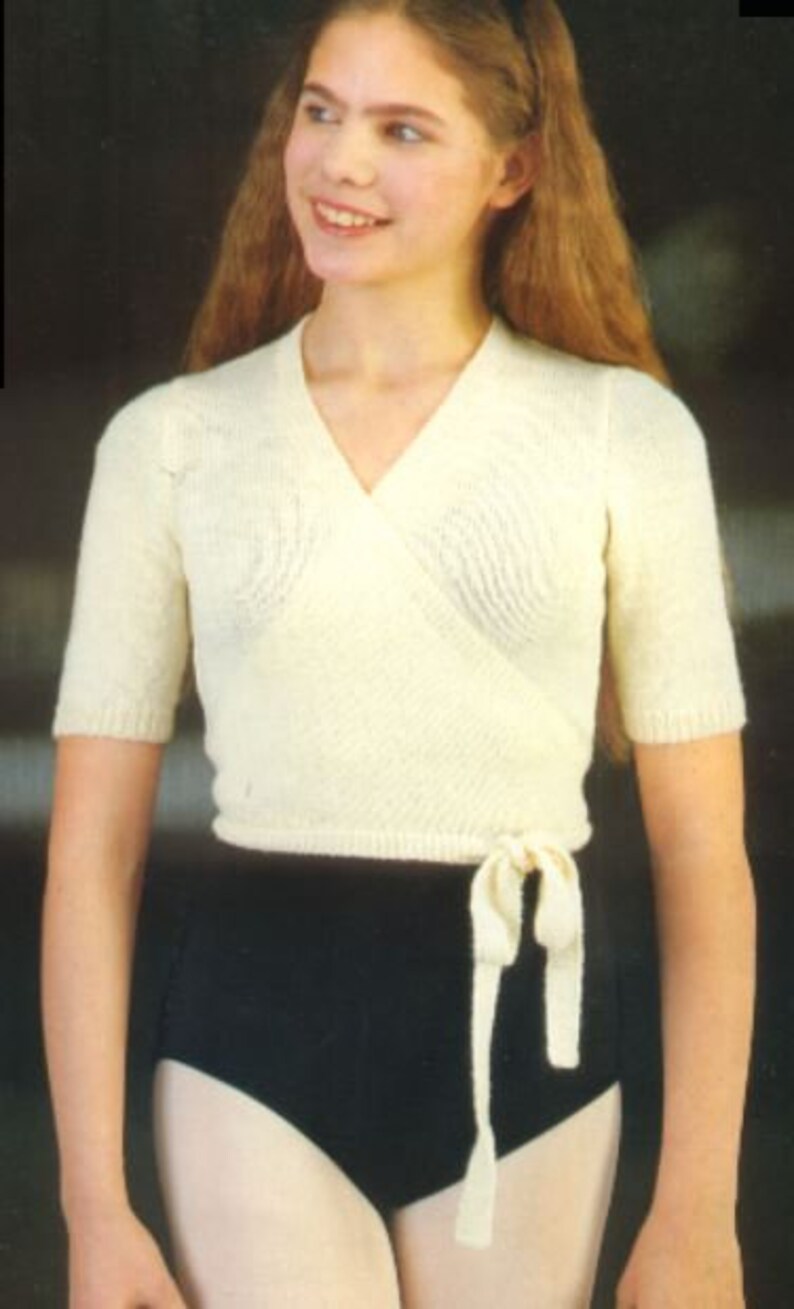 Ballet Wrap Top Knitting Pattern Wraparound Ballet Shirt Knitting ...