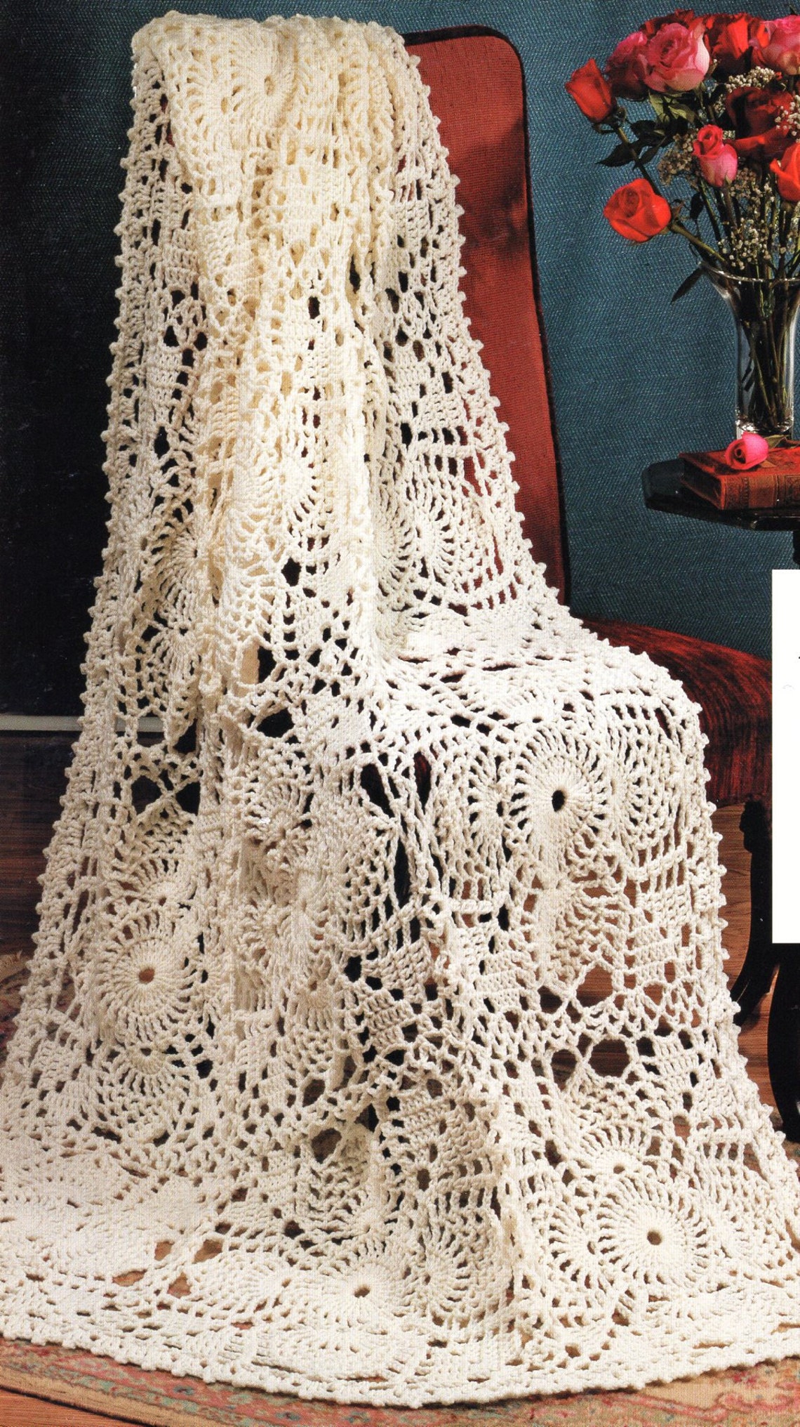 Irish Lace Afghan Crochet Pattern Vintage Lacy Afghan Crochet - Etsy