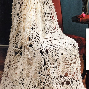 Irish Lace Afghan Crochet Pattern Vintage Lacy Afghan Crochet Pattern ...
