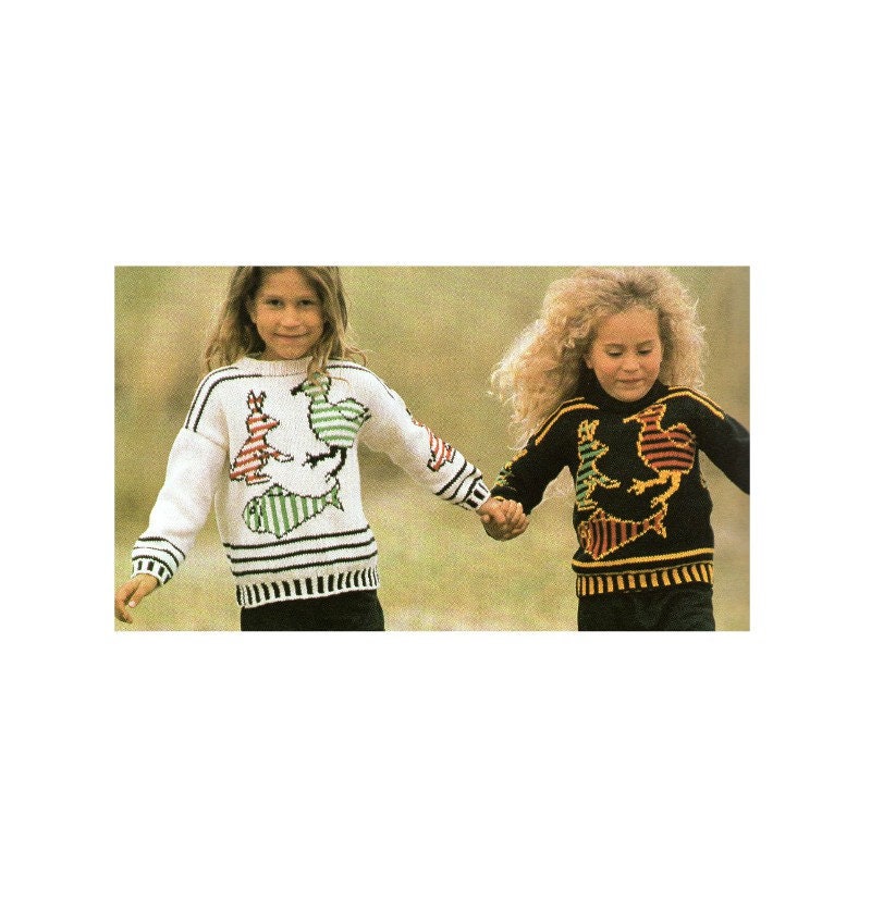 Rabbit Duck Fish Sweater Knitting Pattern Sweater Knitting - Etsy