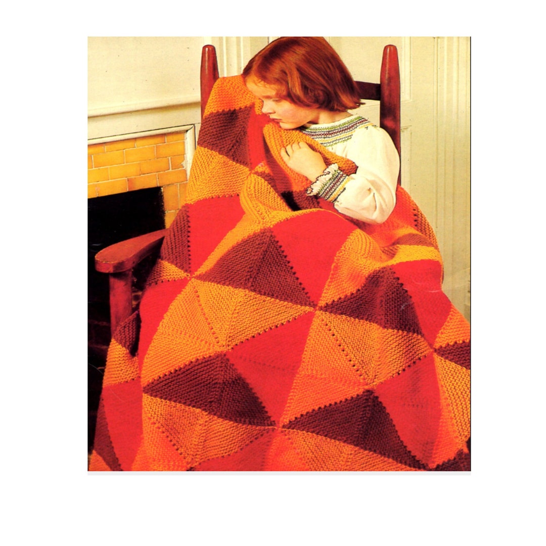 Blocks Afghan Knitting Pattern Crosses Squares Afghan Knitting Pattern ...