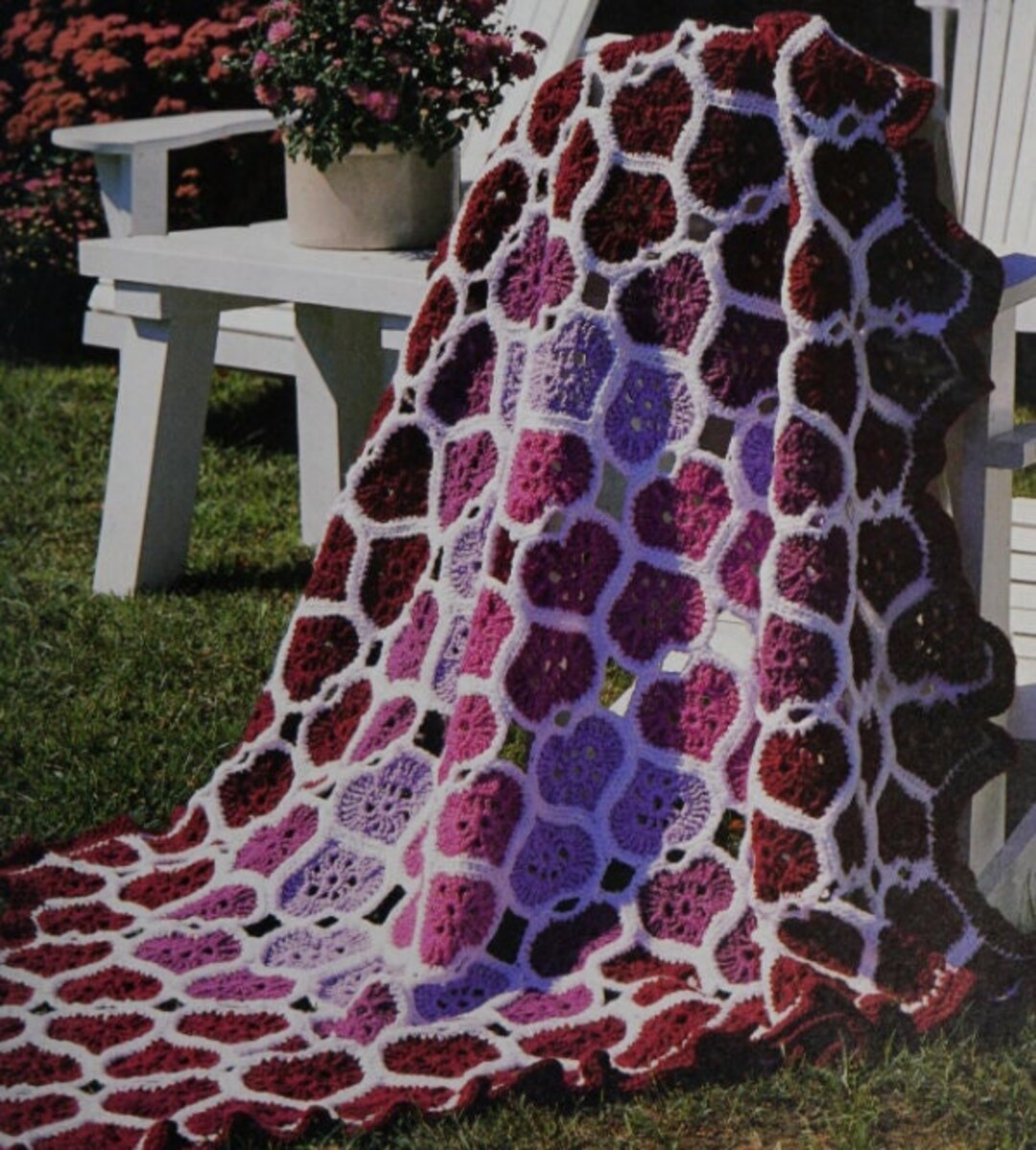 Hearts Afghan Crochet Pattern Connected Heart Afghan Crochet Pattern ...