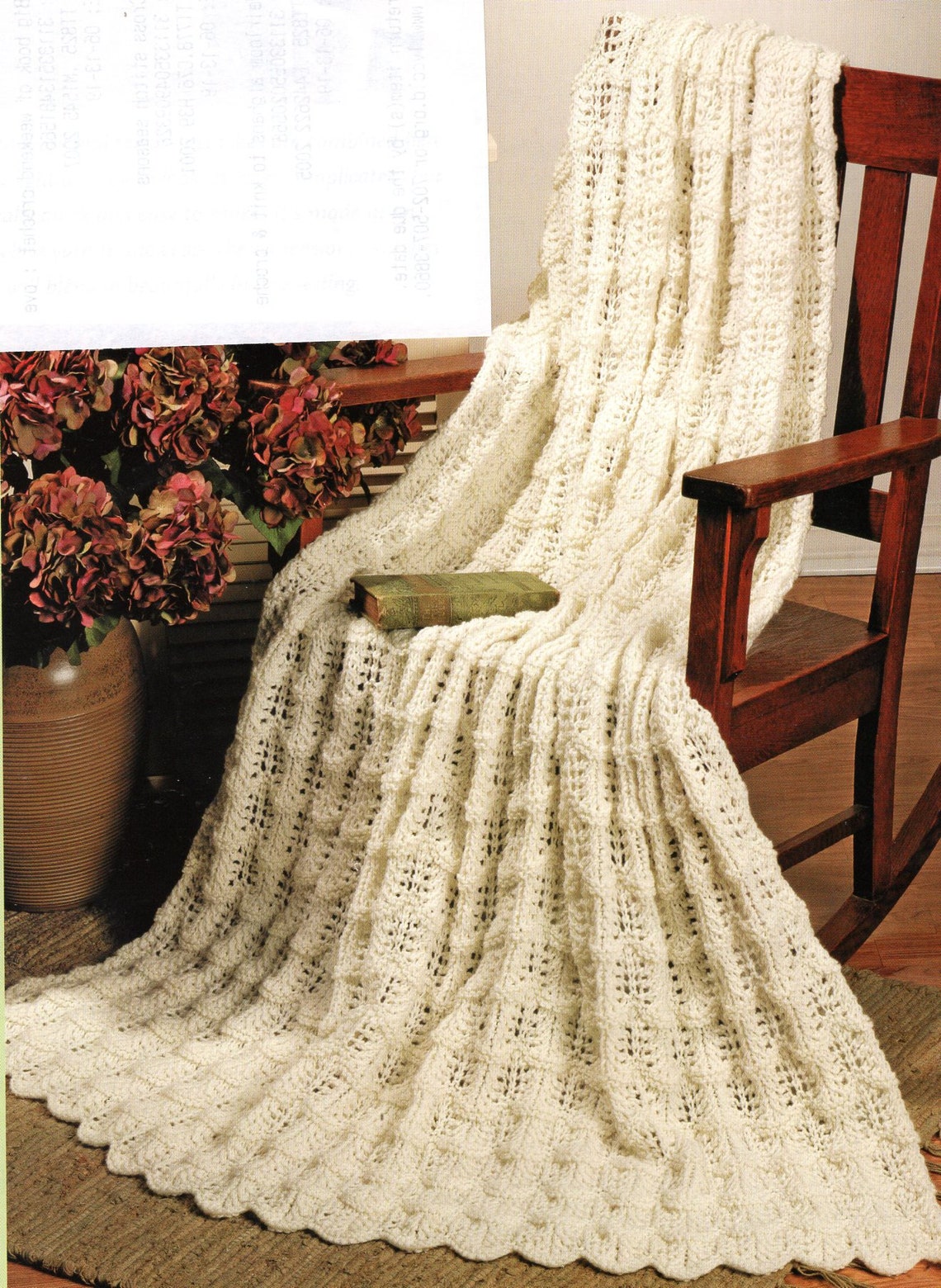Lace Afghan Knitting Pattern Lacy Afghan Knitting Pattern PDF Instant ...
