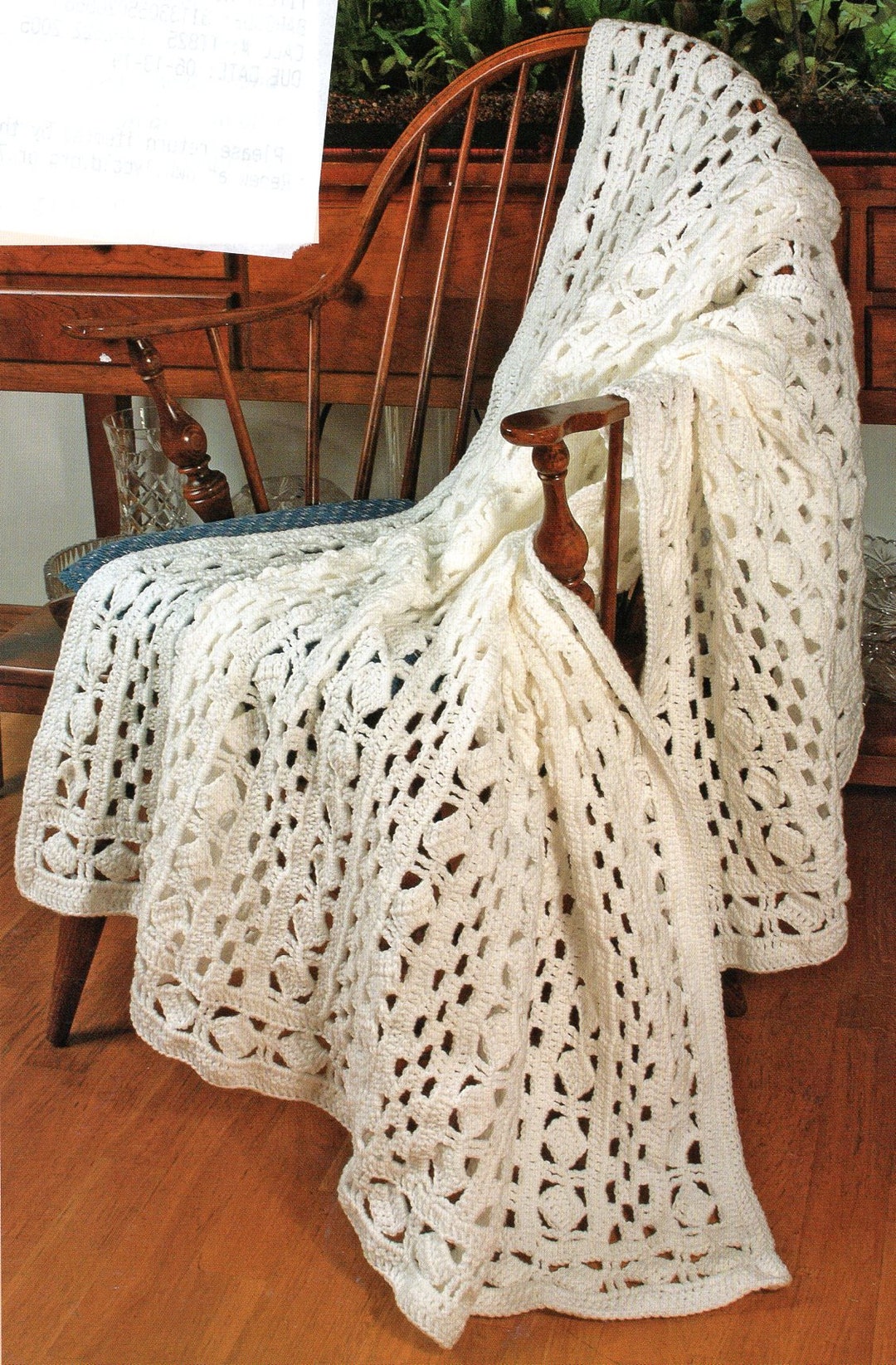 Lace and Diamonds Afghan Crochet Pattern Geometric Shapes Afghan ...
